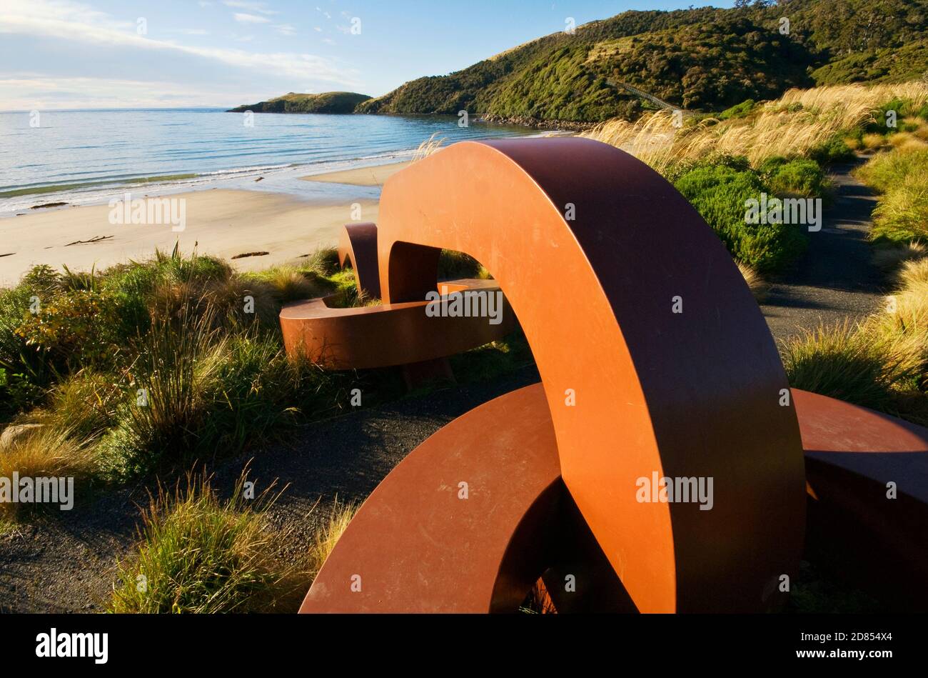 Chain sculpture, Stewart Island, New Zealand Stock Photo - Alamy