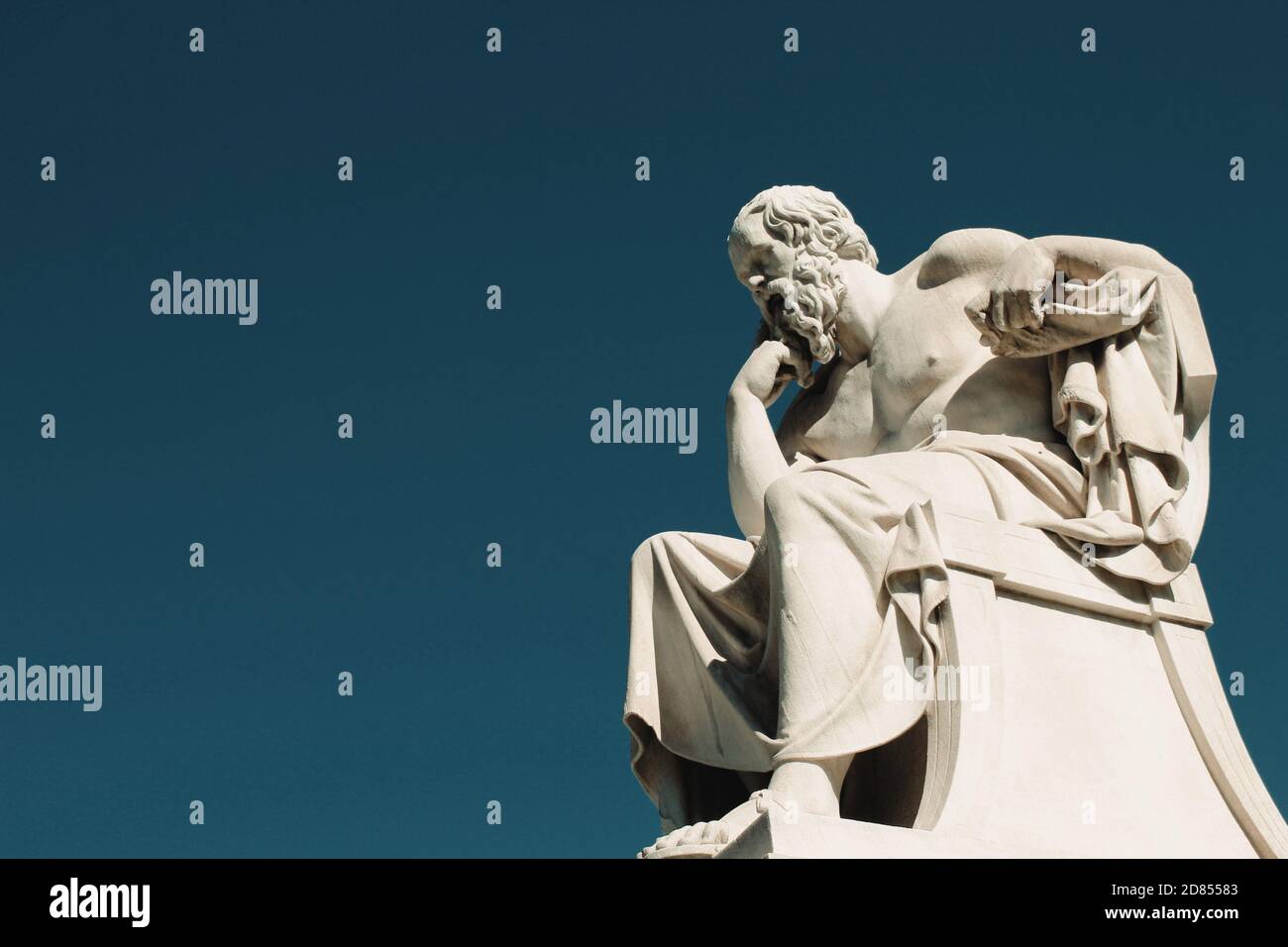 Statue of the ancient Greek philosopher Socrates in Athens, Greece ...