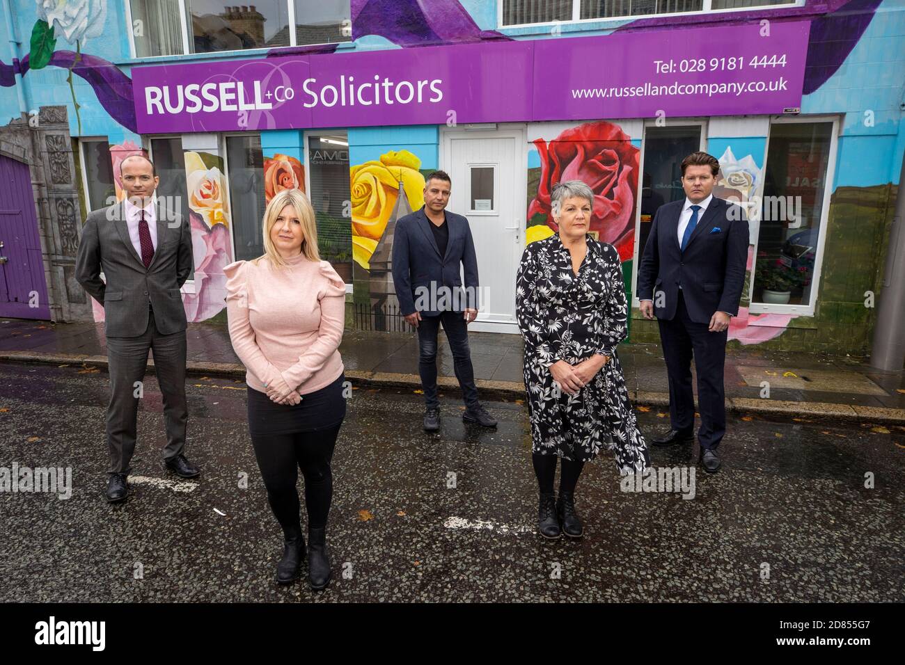(left to right) Simon Chambers, solicitor at Russell and Co, Michelle ...