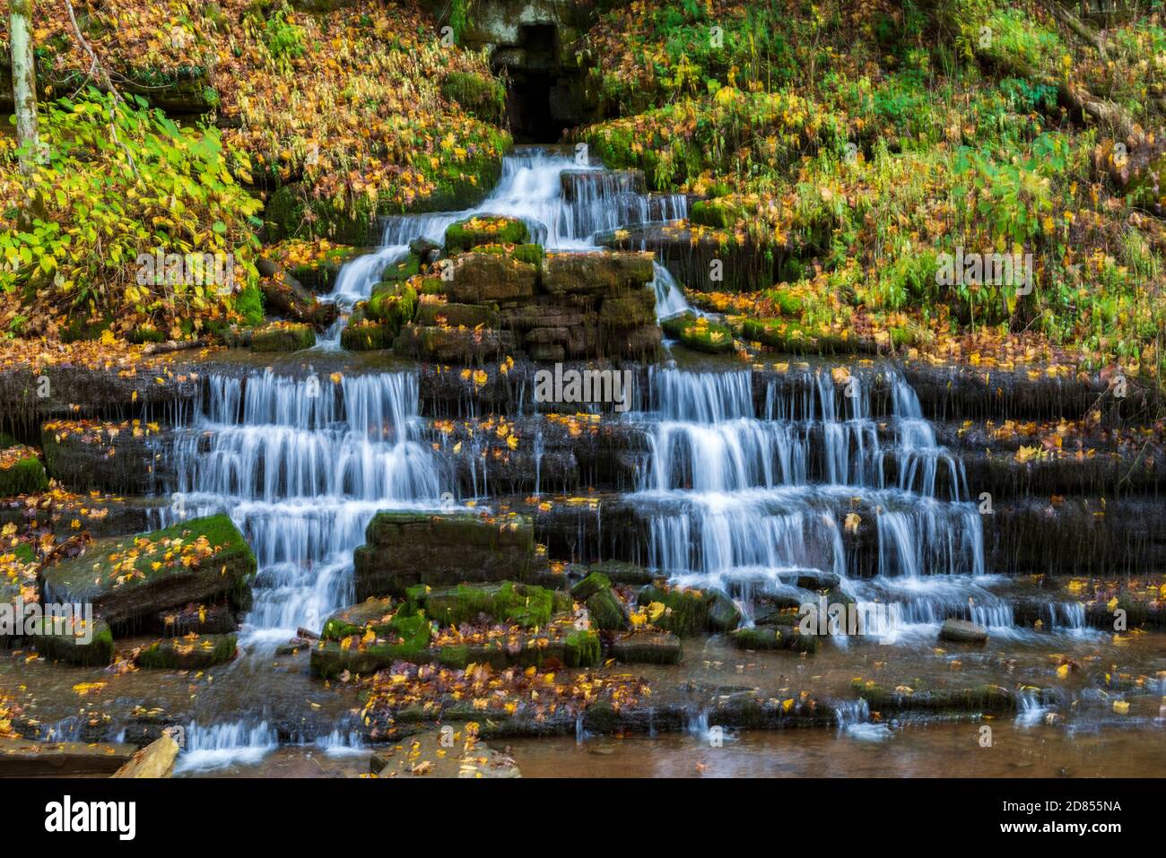 Fulling Mill waterfalls at Shakertown in Kentucky Stock Photo - Alamy