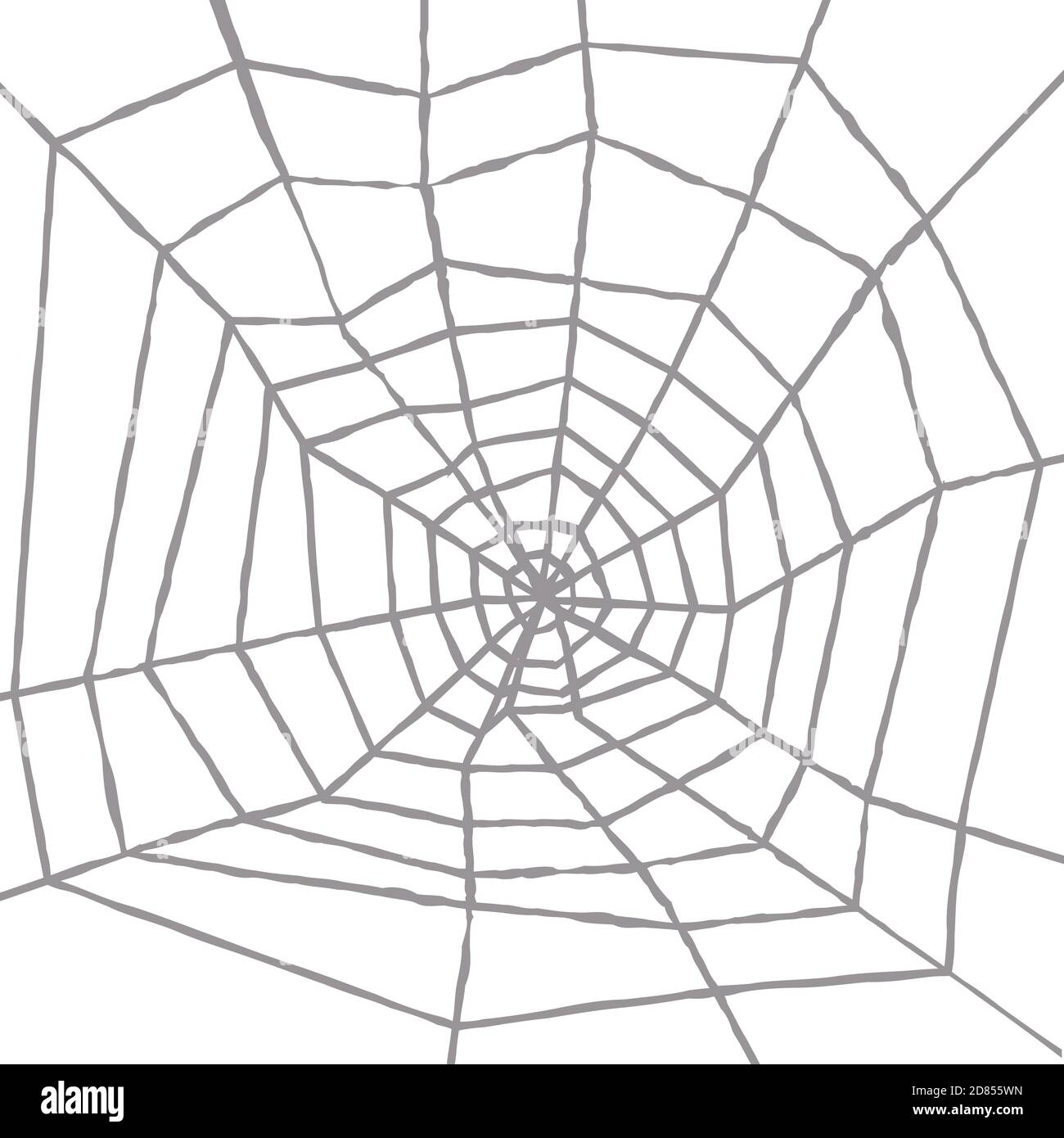 Isolated spider web in orb structure in lines over white background ...