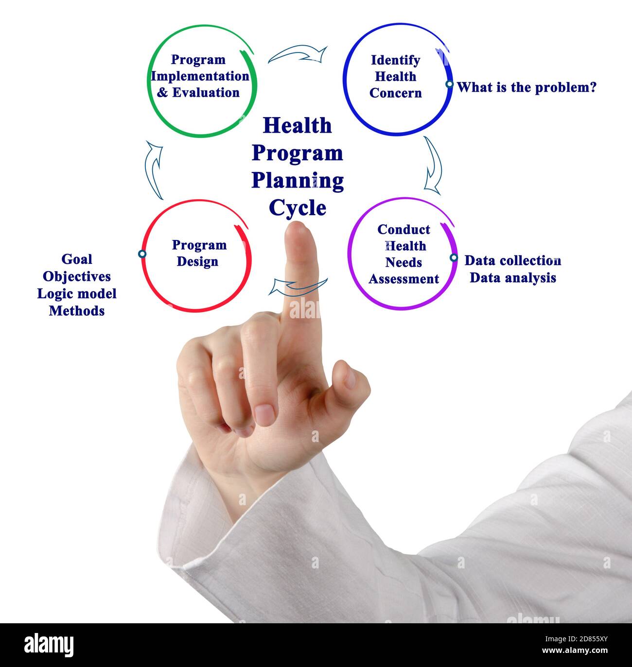 Cycle of Health Program Planning Stock Photo - Alamy
