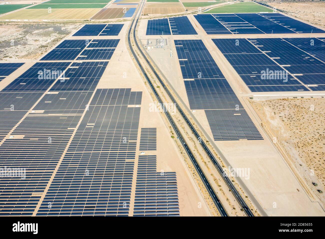 ISEC WEST Solar Field, solar panel fields, El Centro, CA, USA Stock ...