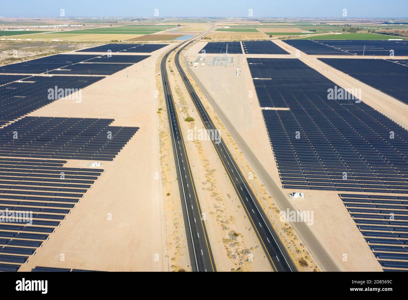 ISEC WEST Solar Field, solar panel fields, El Centro, CA, USA Stock ...