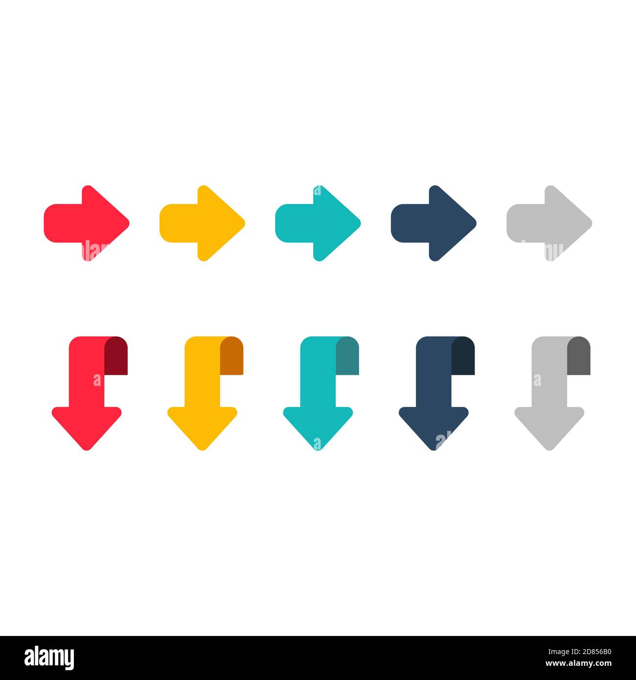 Arrow set icon. Arrow symbols. Arrow isolated vector graphic elements ...