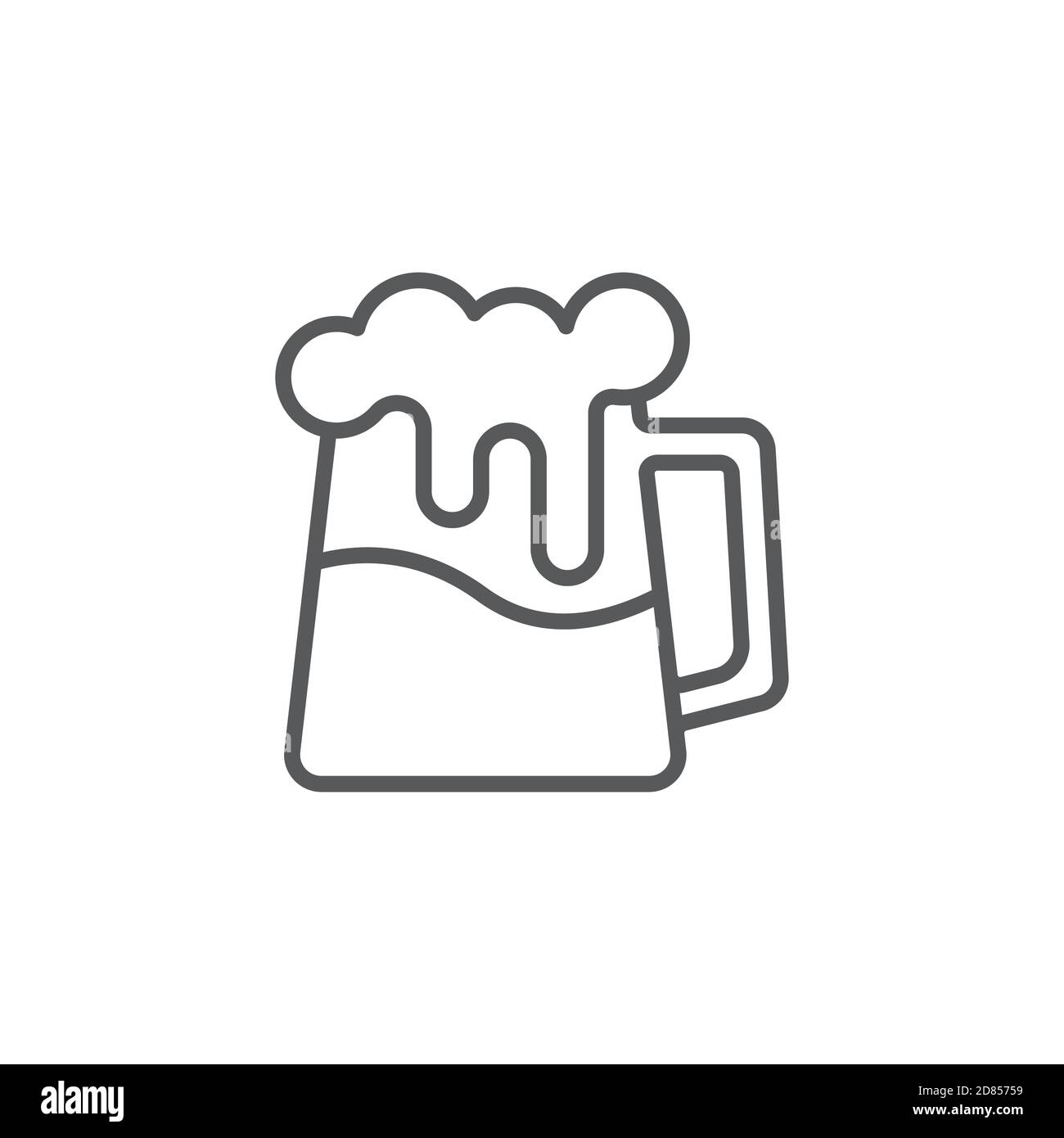 beer glass vector icon symbol alcohol drink isolated on white ...