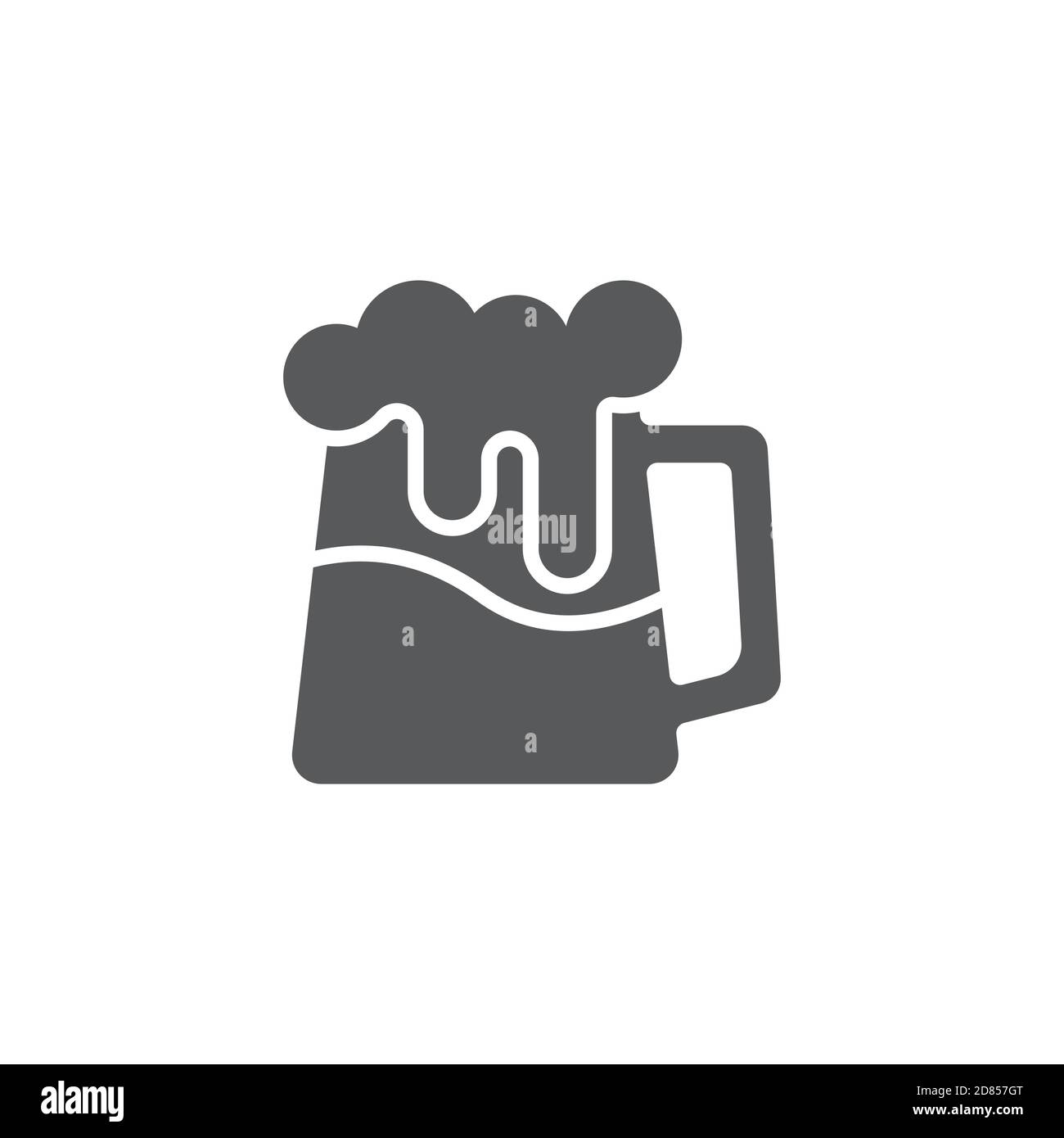 beer glass vector icon symbol alcohol drink isolated on white ...
