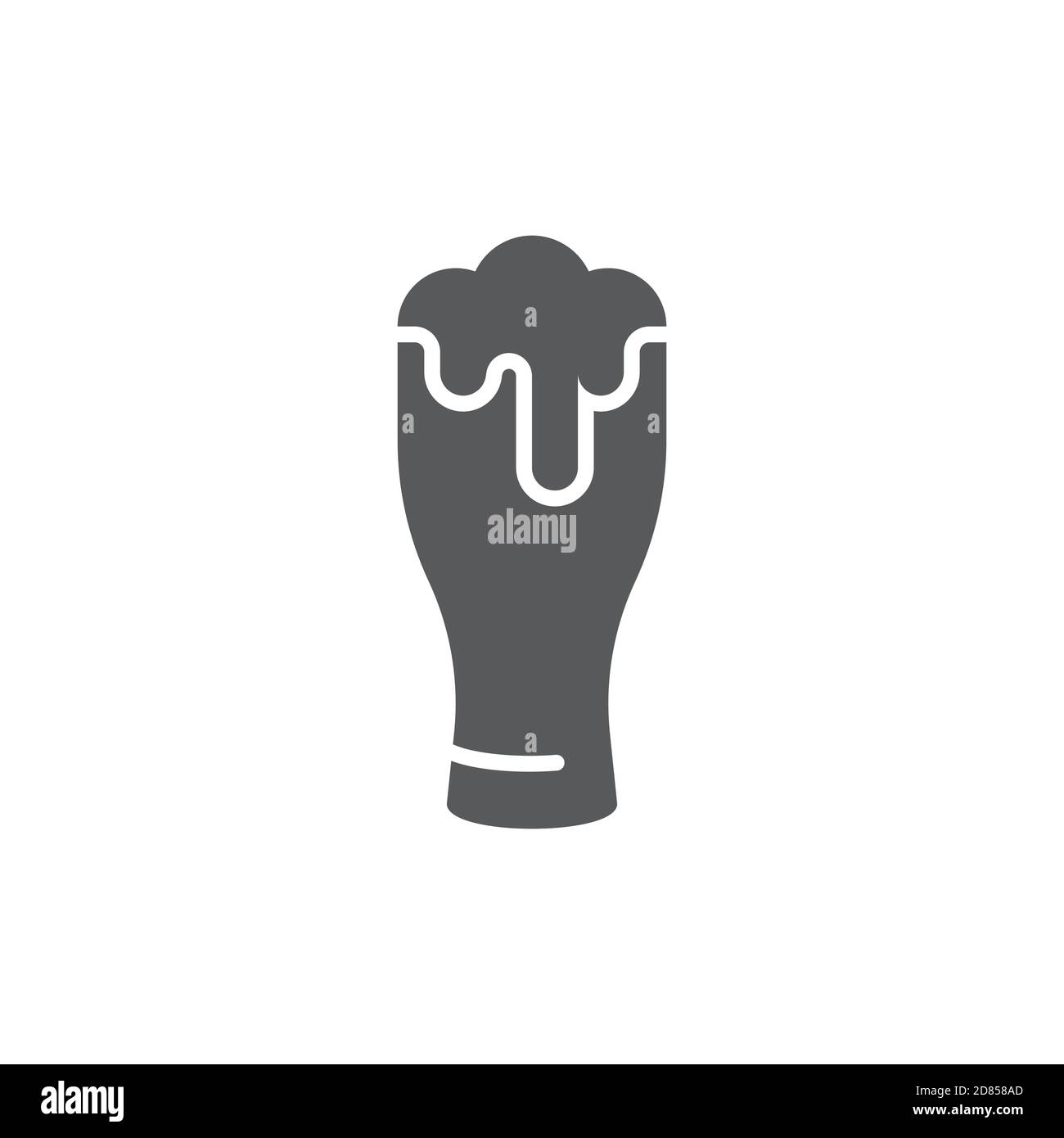 beer glass vector icon symbol alcohol drink isolated on white ...