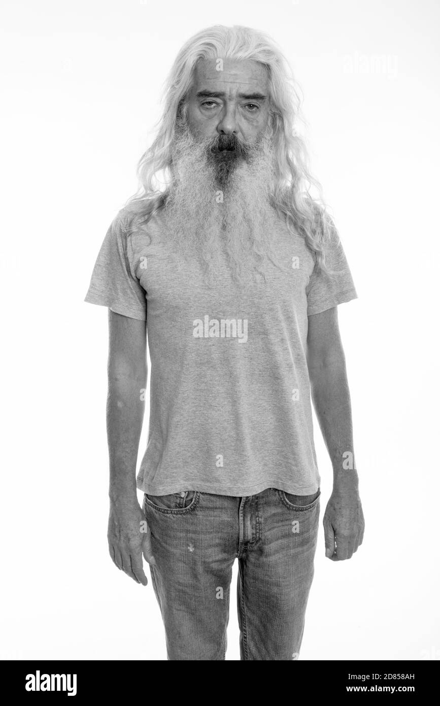 Elderly bearded Black and White Stock Photos & Images - Alamy