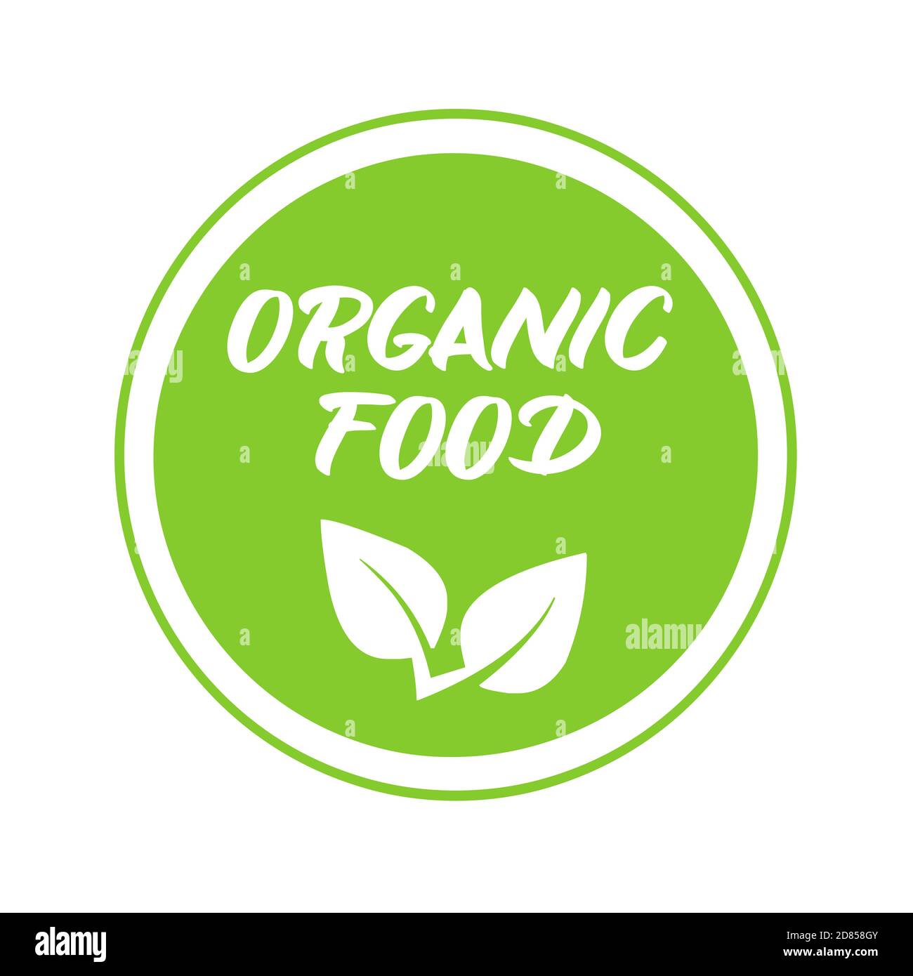 Organic food symbol icon illustration Stock Photo - Alamy