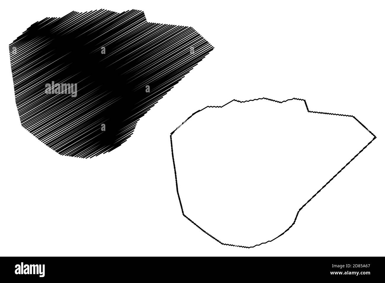 Galkayo City (Federal Republic of Somalia, Mudug Region) map vector ...