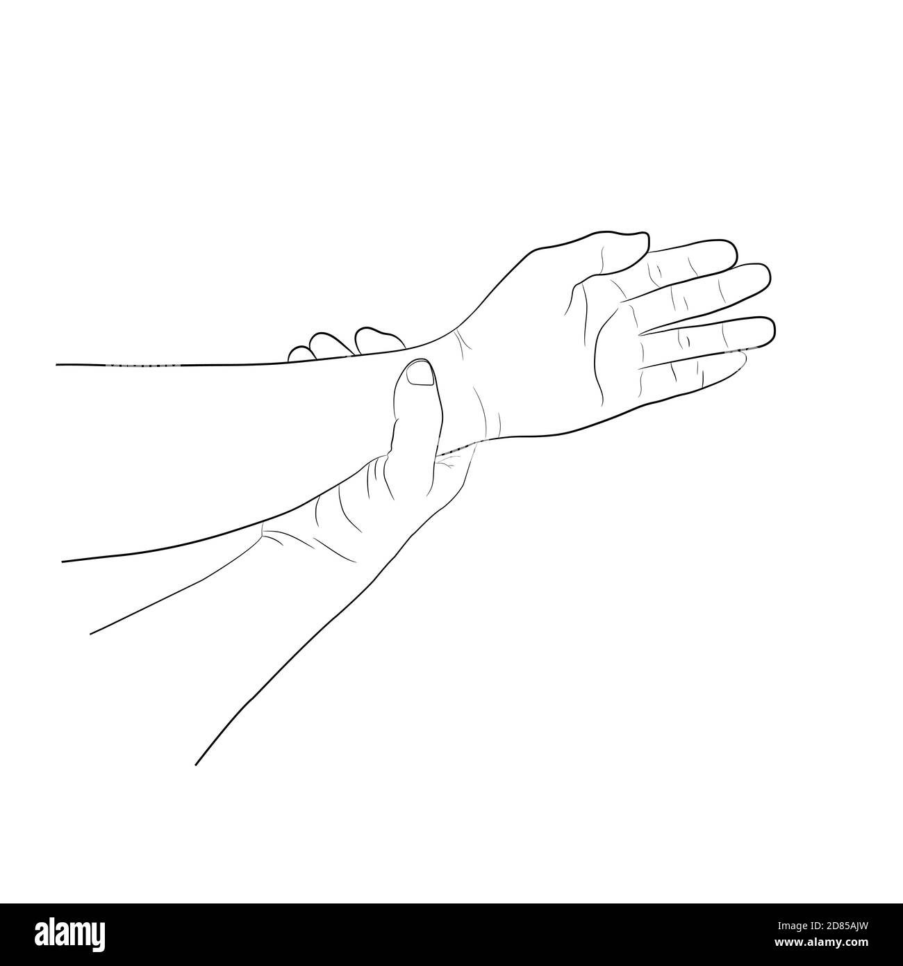 image graphics vector outline Wrist pain is often caused by sprains or ...