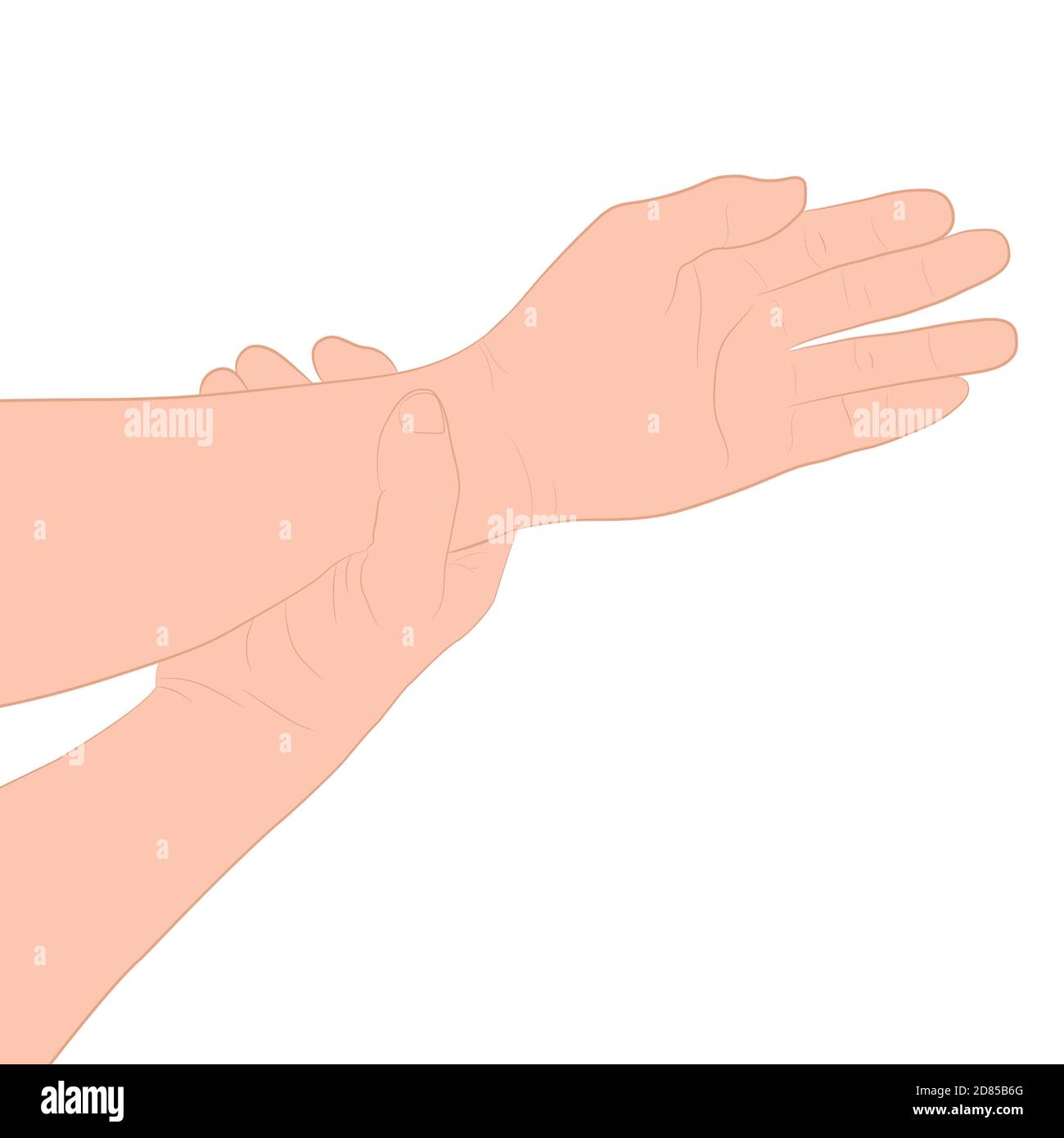 image graphics vector outline Wrist pain is often caused by sprains or ...