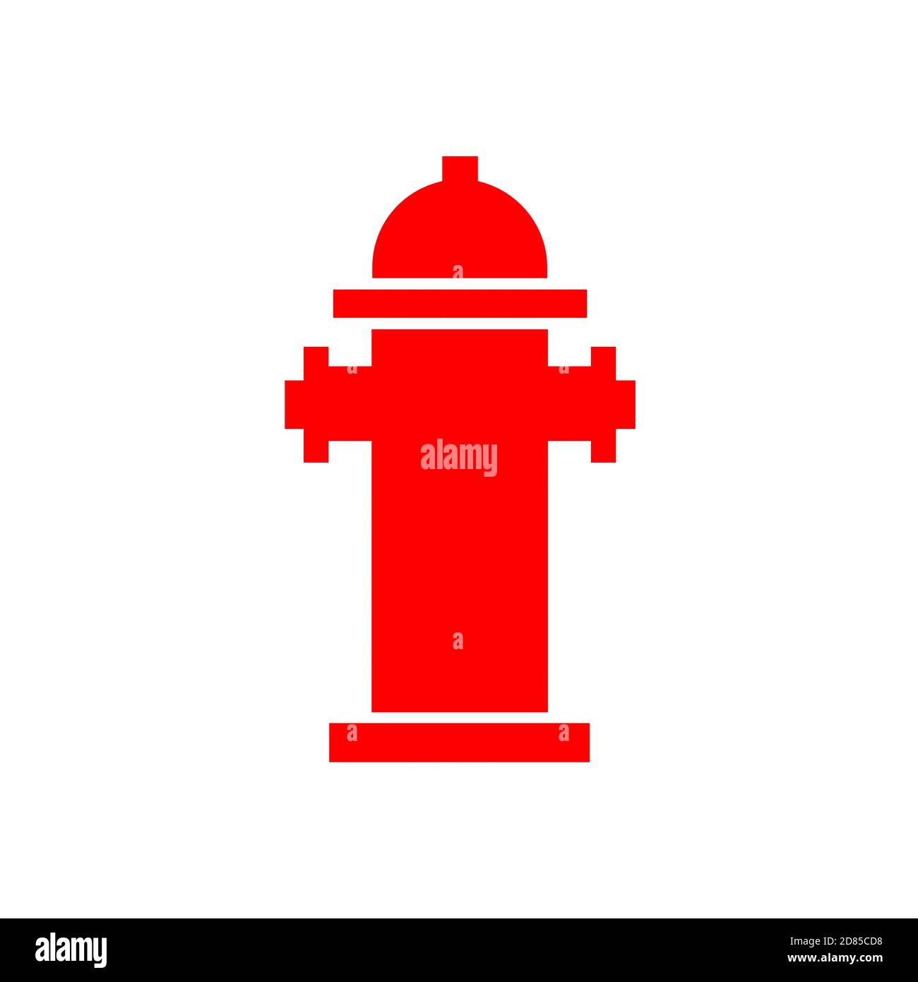 Red fire hydrant symbol icon Stock Photo - Alamy