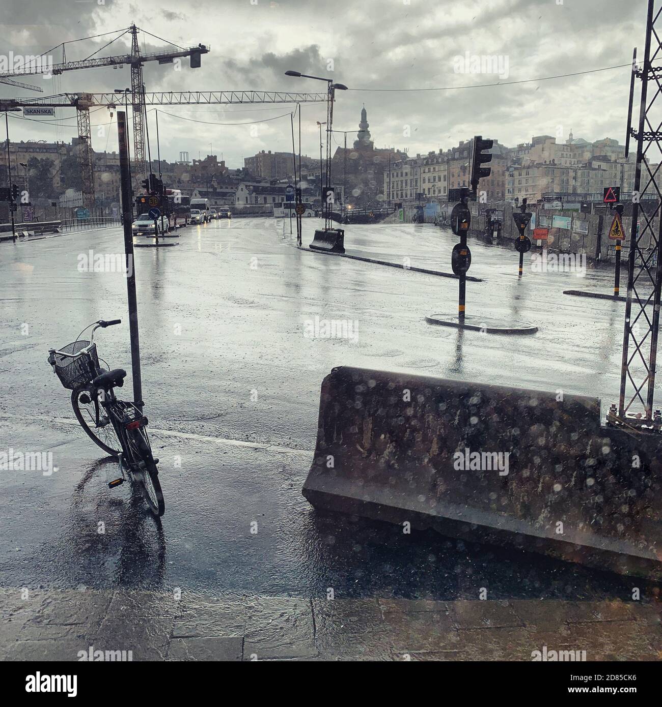 Rainy day at Slussen, Old Town, Stockholm 2019 Stock Photo - Alamy
