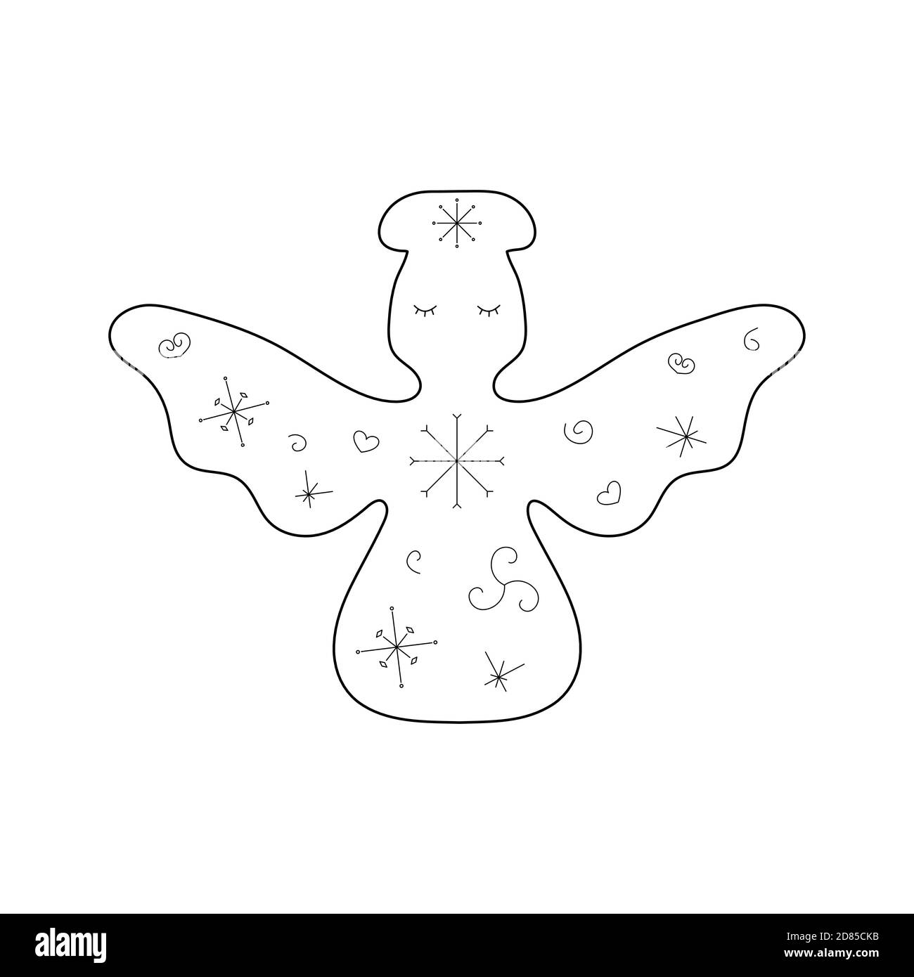 Snow Angel Clip Art Black And White