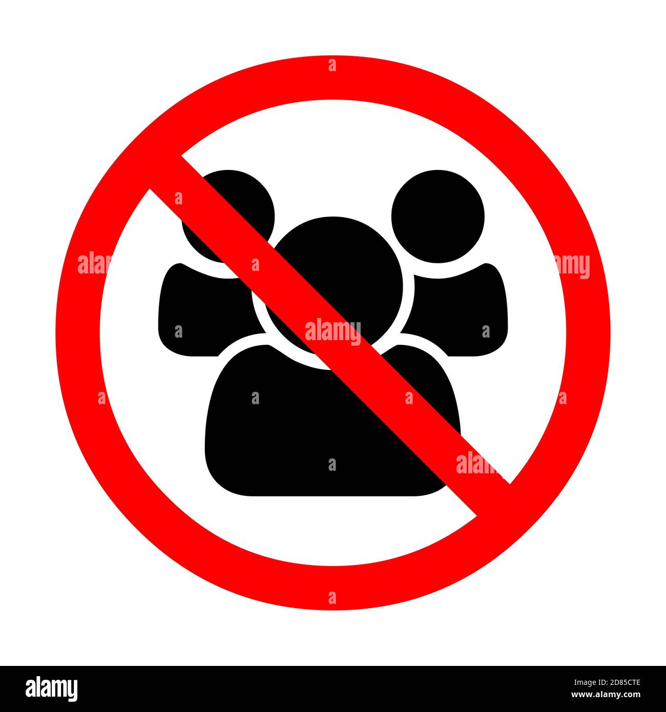 No crowd sign social distancing Stock Photo - Alamy
