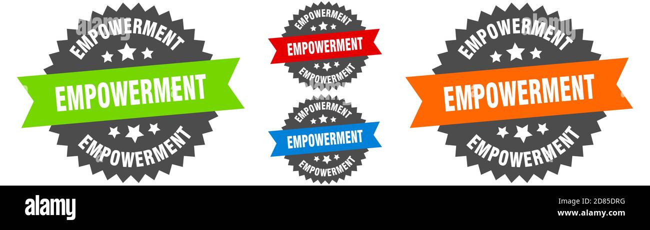 empowerment sign. round ribbon label set. Stamp Stock Vector Image ...