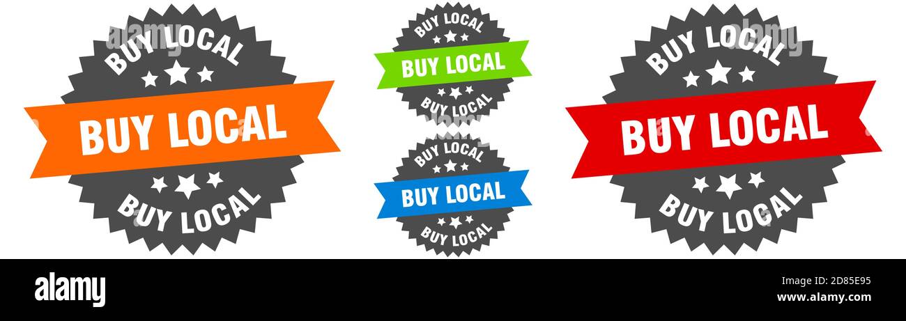 Buy local label orange hi-res stock photography and images - Alamy