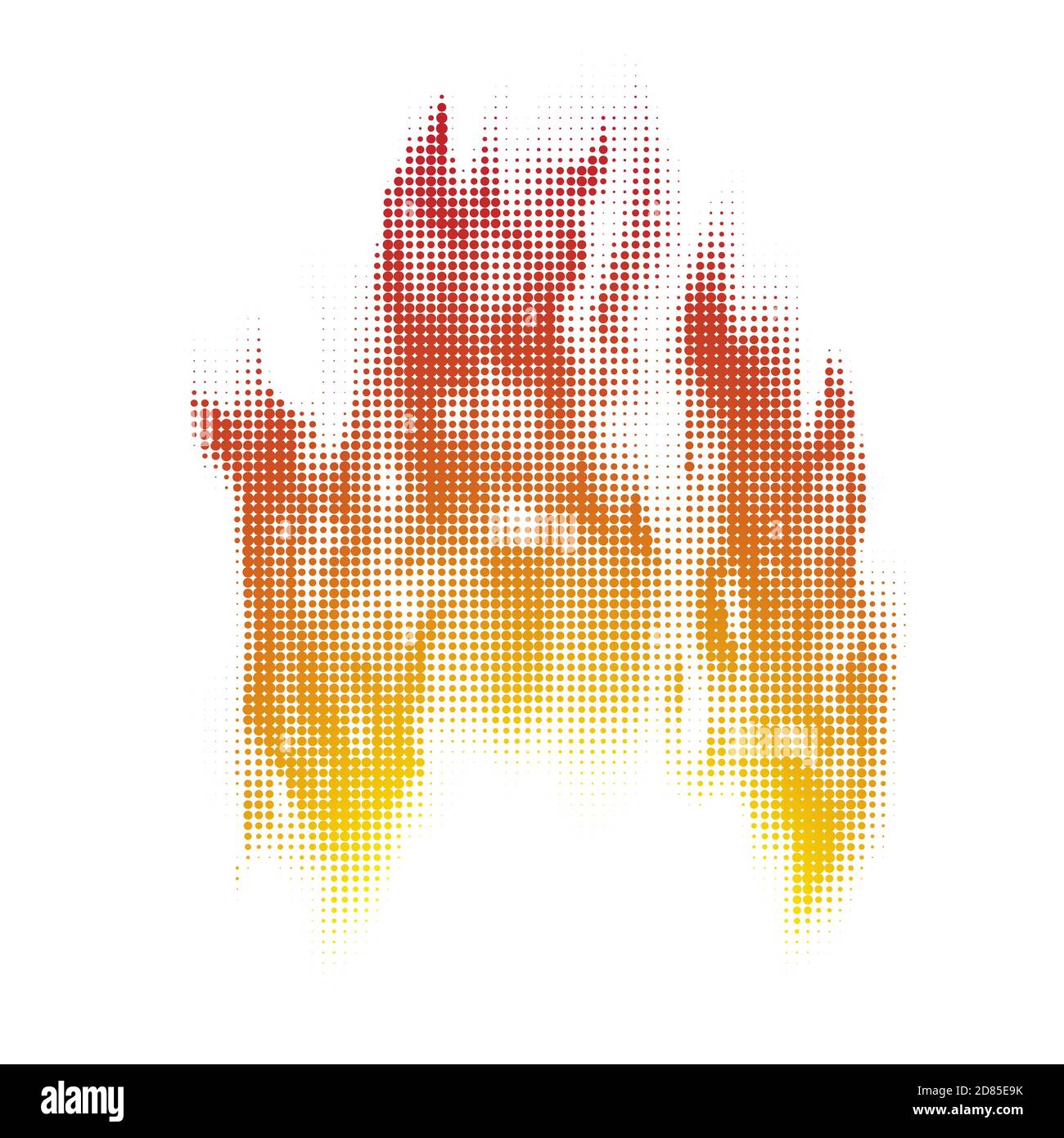 Halftone Burn Pattern. Set of Dots. Dotted Texture on White Background ...