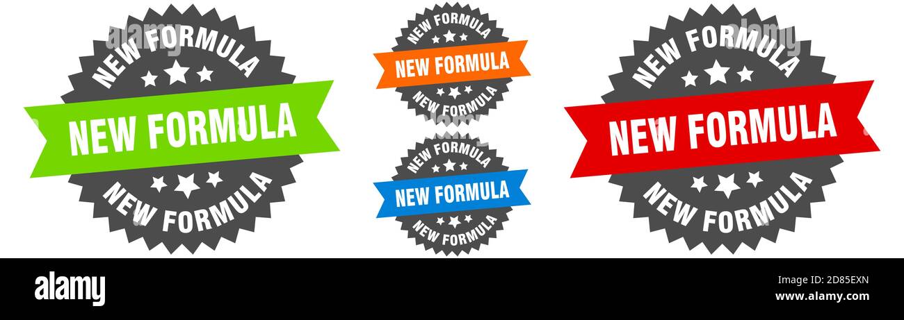 new formula sign. round ribbon label set. Stamp Stock Vector Image ...