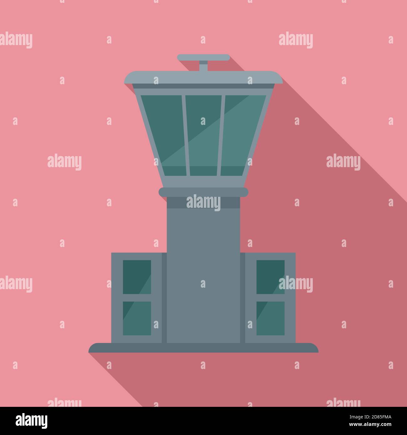 Airport tower icon, flat style Stock Vector Image & Art - Alamy