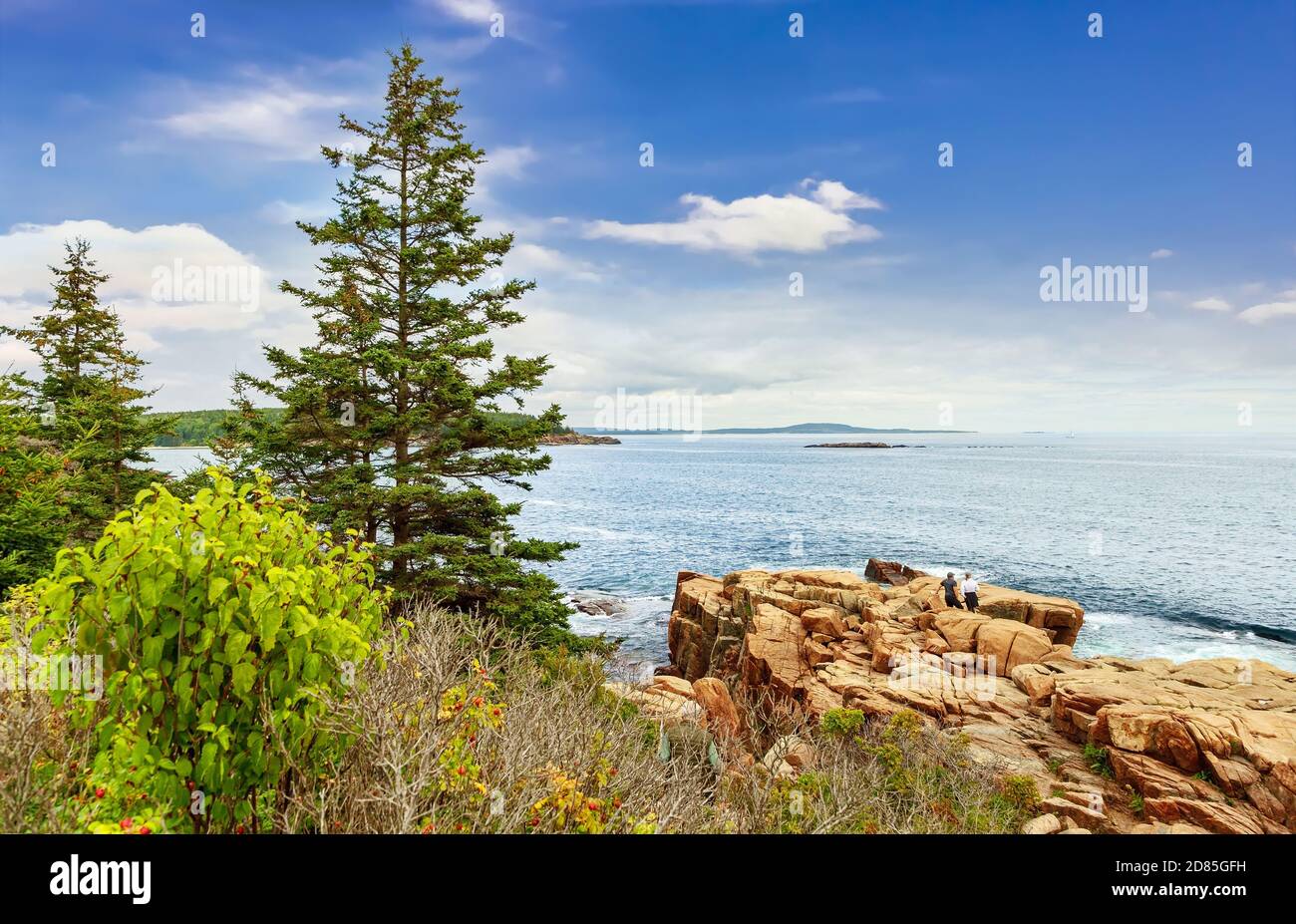 Panoramic view of Bar Harbor Stock Photo - Alamy