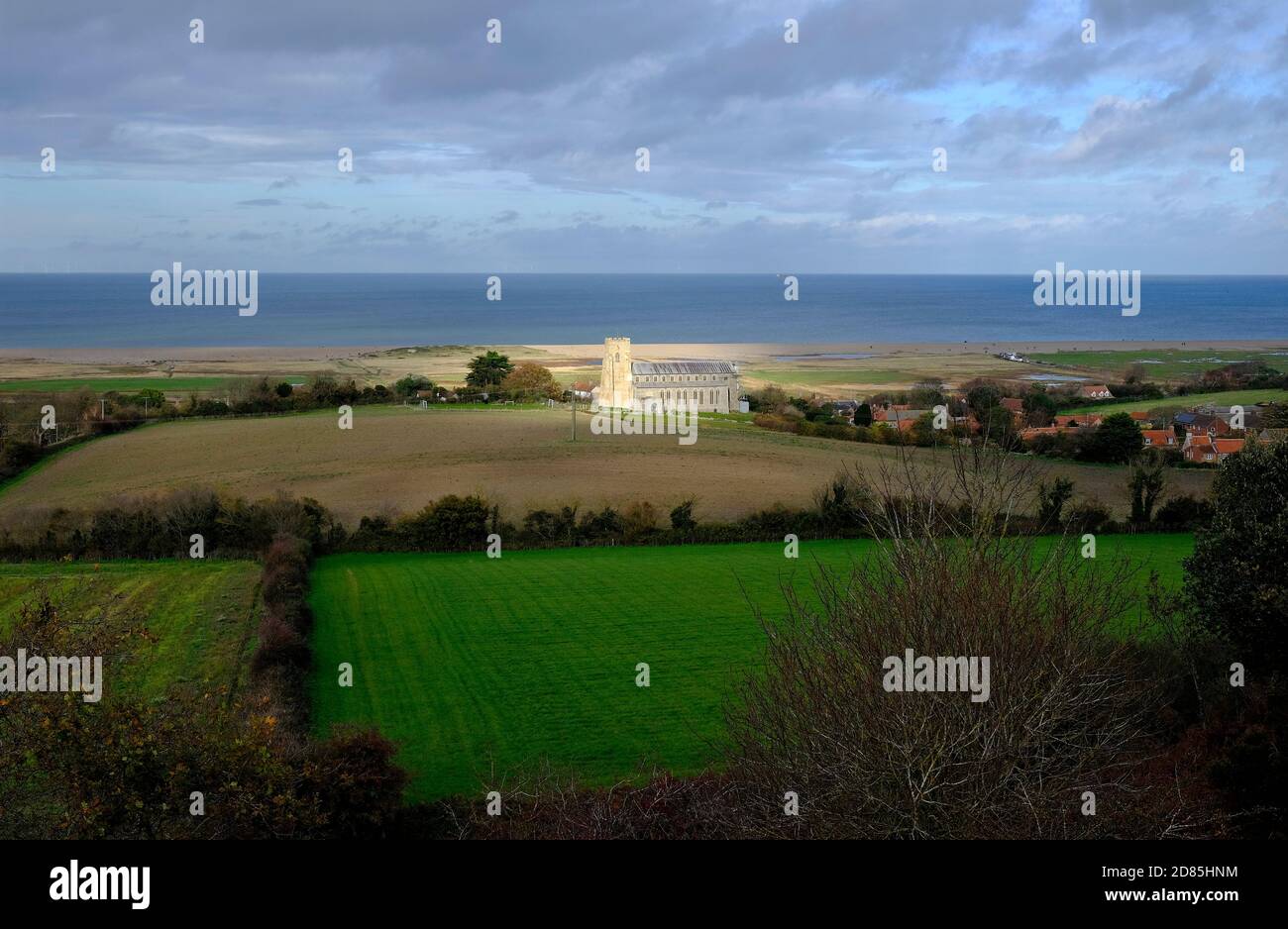 salthouse church and village, north norfolk, england Stock Photo - Alamy