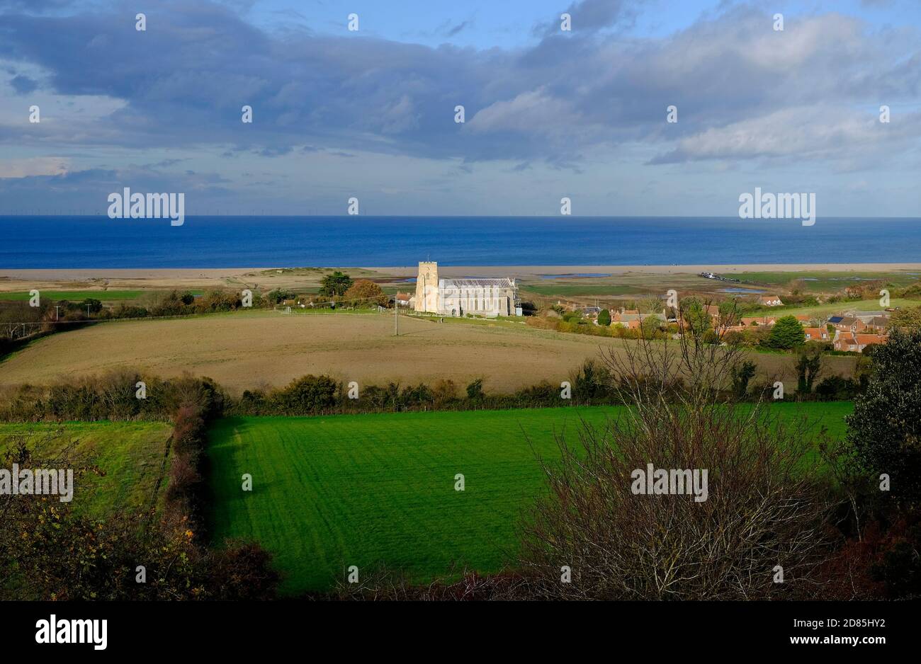 salthouse church and village, north norfolk, england Stock Photo - Alamy