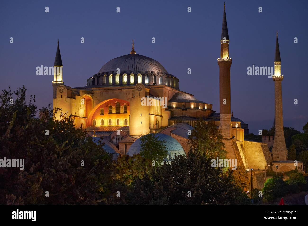Facade of Hagia Sophia Byzantine Church converted to mosque, Istanbul ...