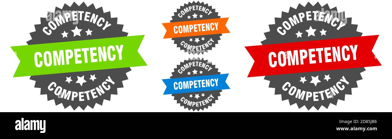 competency sign. round ribbon label set. Stamp Stock Vector Image & Art ...