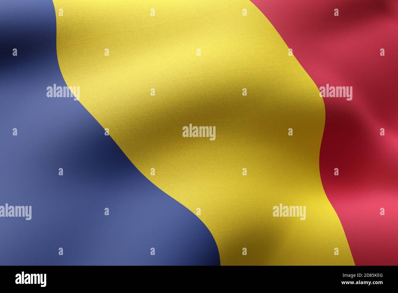 3d rendering of a textured national Chad flag Stock Photo - Alamy