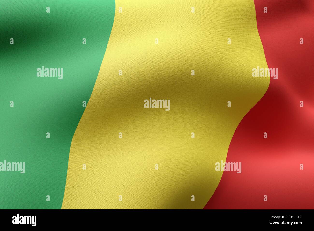 3d rendering of a textured national Congo flag Stock Photo - Alamy