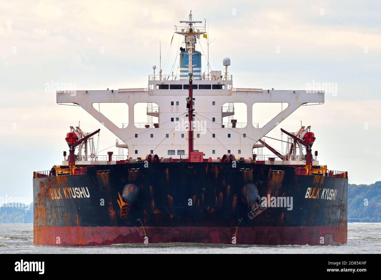 Capesize Bulk Carrier Bulk Kyushu arrives at the port of Hamburg Stock ...