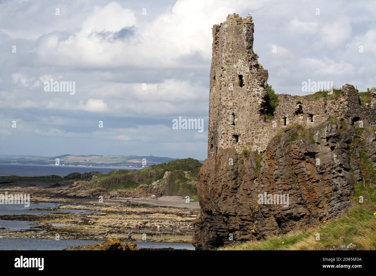 Dunure Castle, Dunure, Ayrshire,Scotland, UK. Dunure was the ancient ...