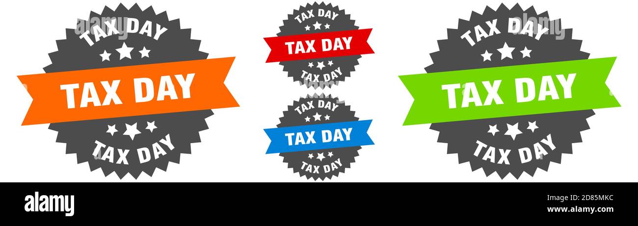 Tax day sign orange hi-res stock photography and images - Alamy
