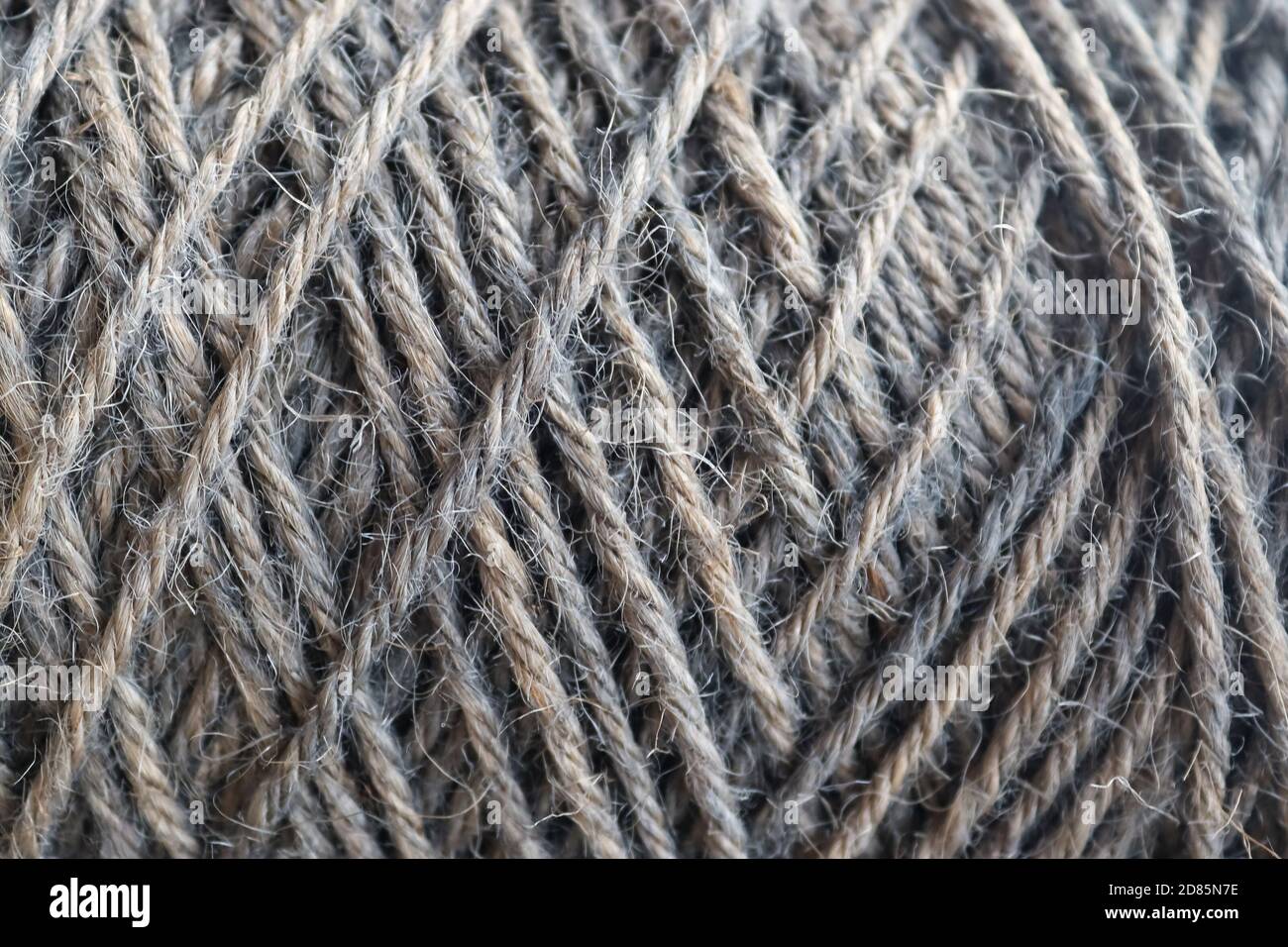 Stranded threads. A tangle of yarn. Entangled confusing thread on a ...