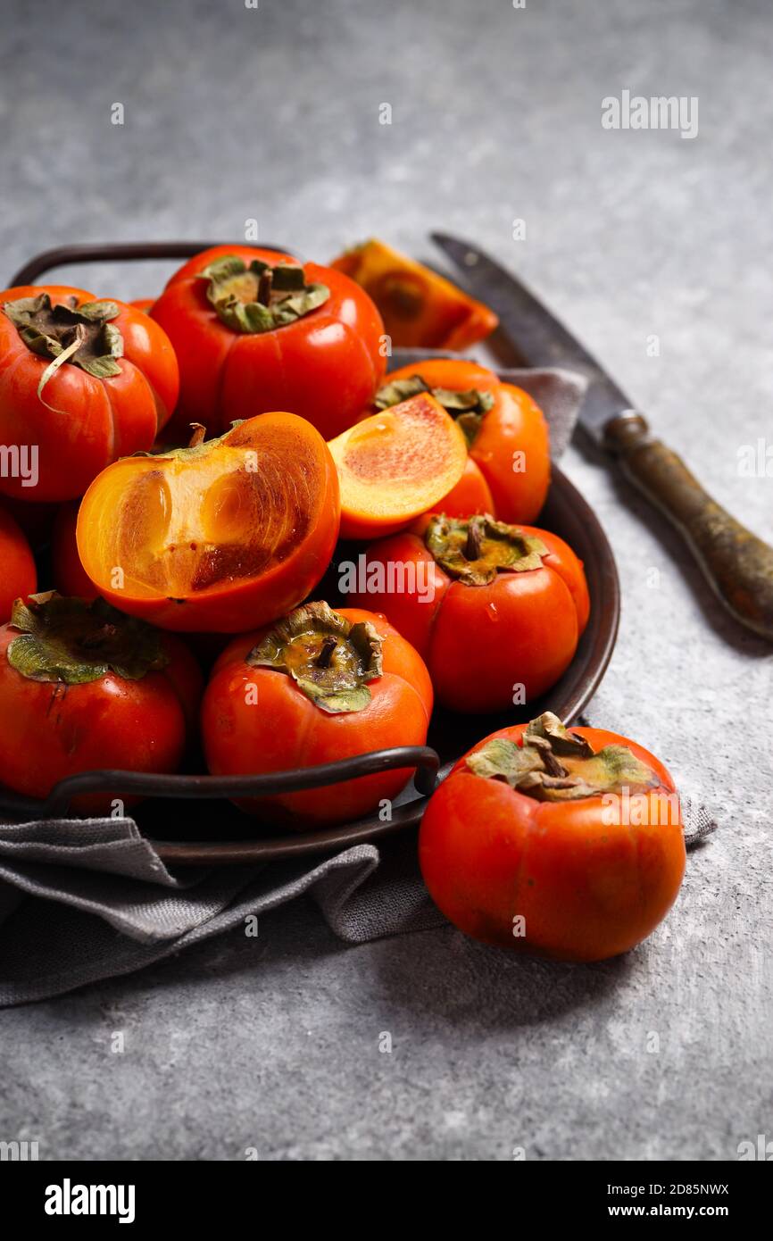 natural organic persimmon fruit for food Stock Photo - Alamy