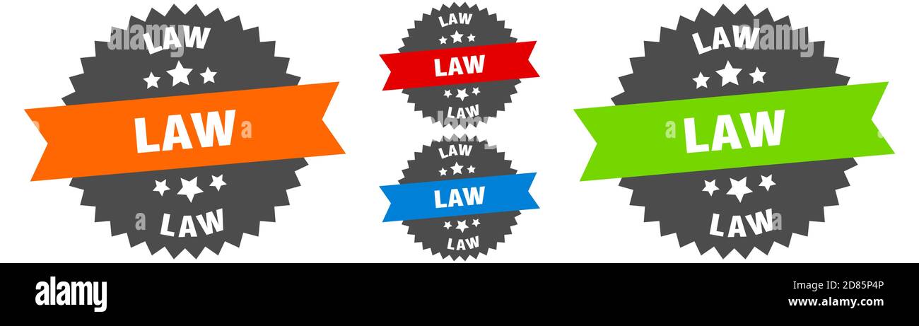 Law blue round stamp Cut Out Stock Images & Pictures - Alamy