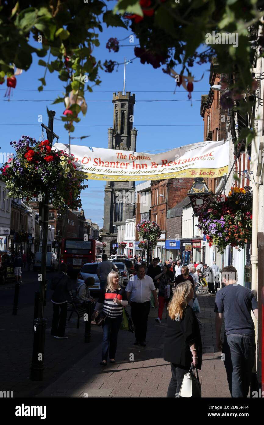 Ayr Town Centre,Ayrshire, Scotland UK shops retail people Stock Photo ...