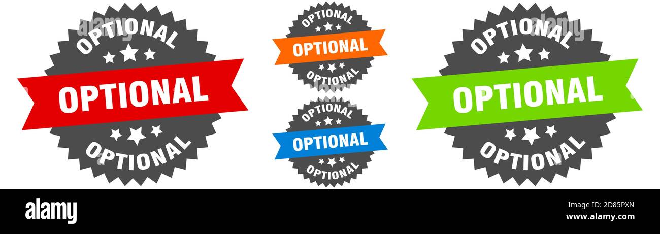 optional sign. round ribbon label set. Stamp Stock Vector Image & Art ...