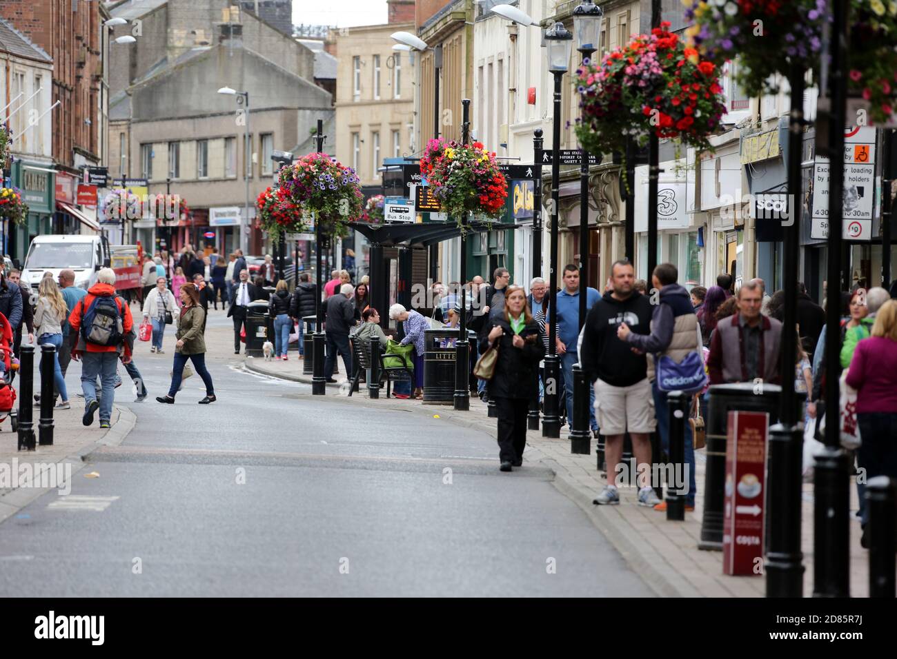 Ayr Town Centre,Ayrshire, Scotland UK shops retail people Stock Photo ...