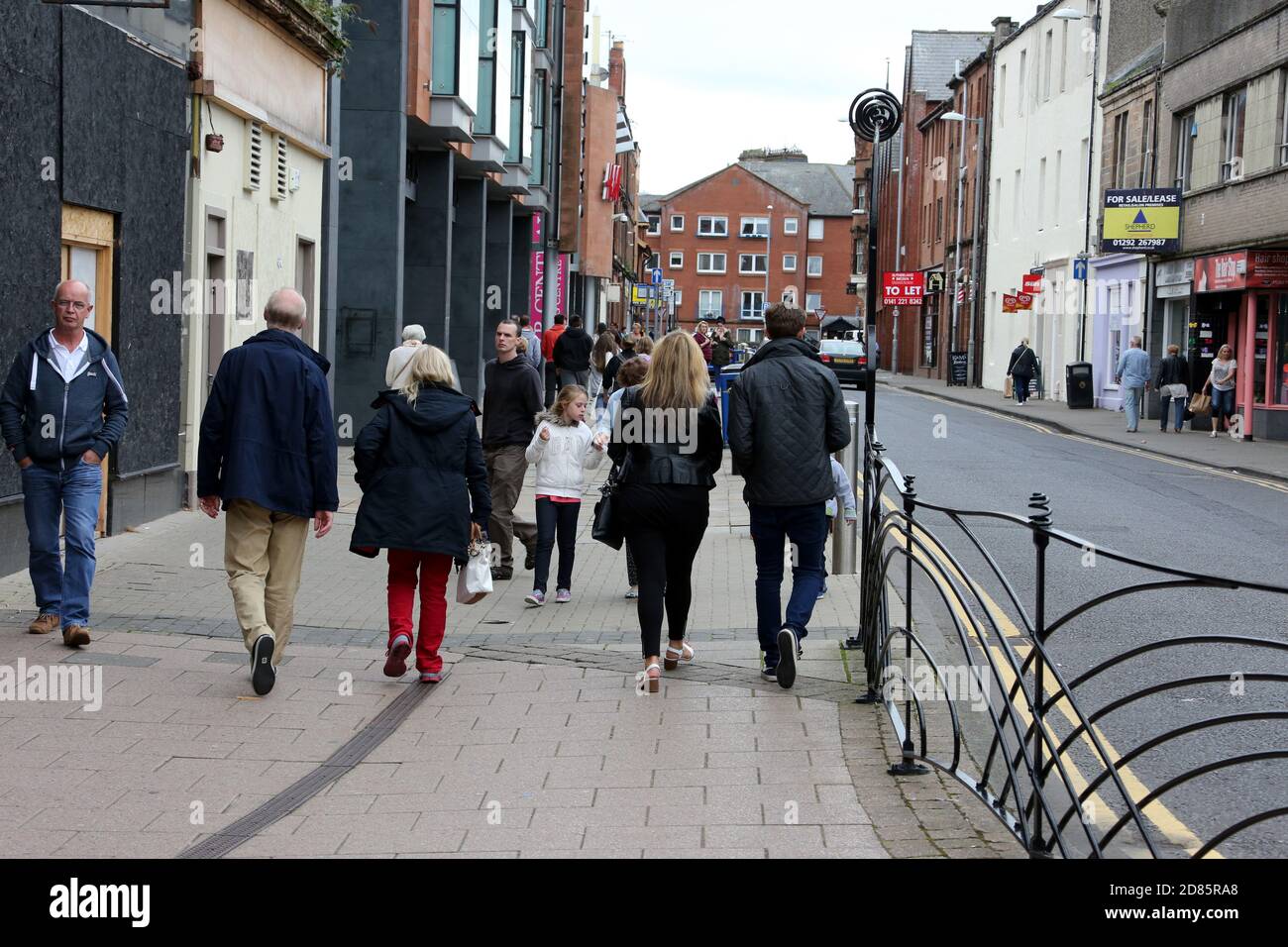 Ayr Town Centre,Ayrshire, Scotland UK shops retail people Stock Photo ...