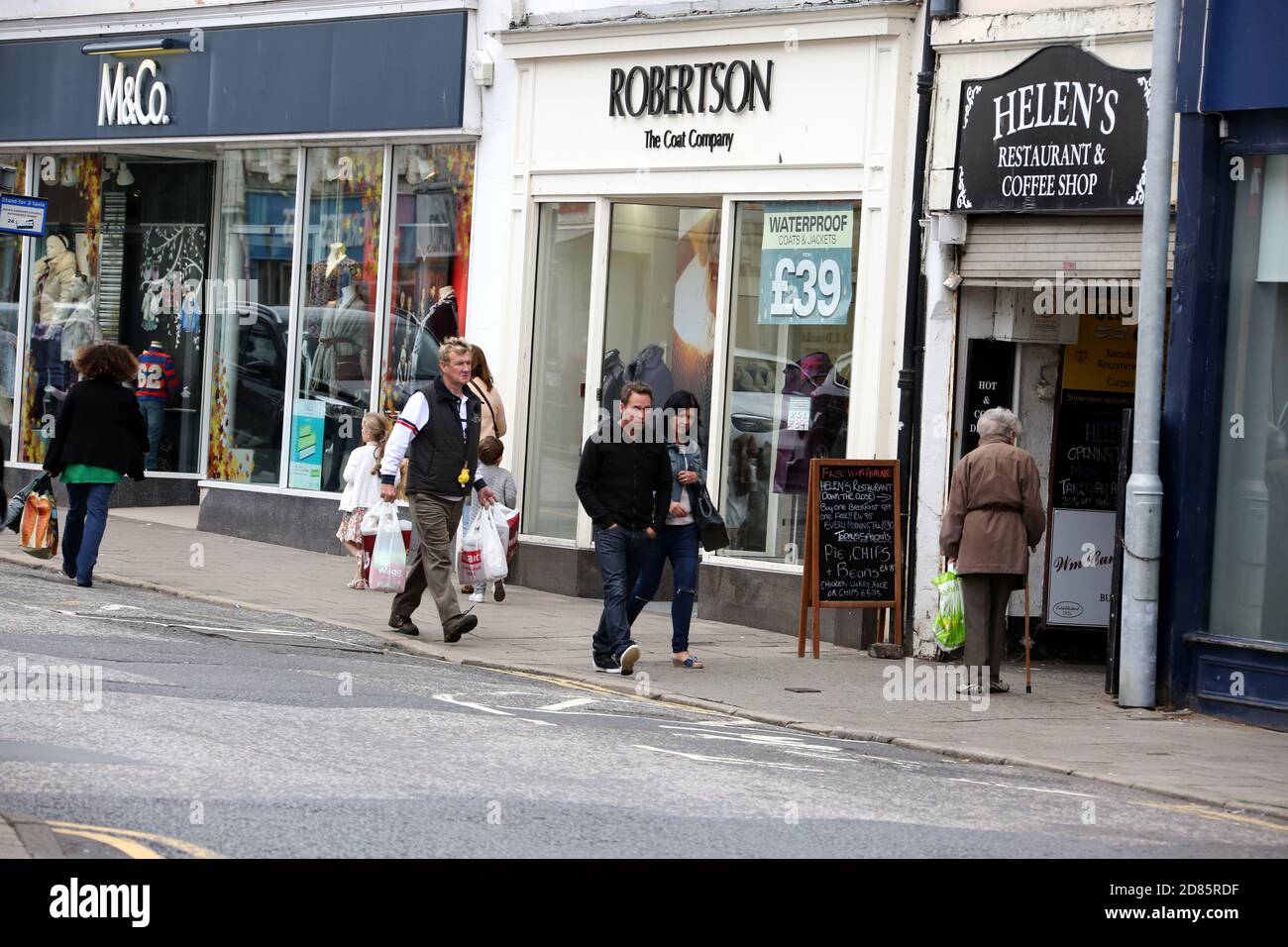 Ayr Town Centre,Ayrshire, Scotland UK shops retail people. Alloway ...