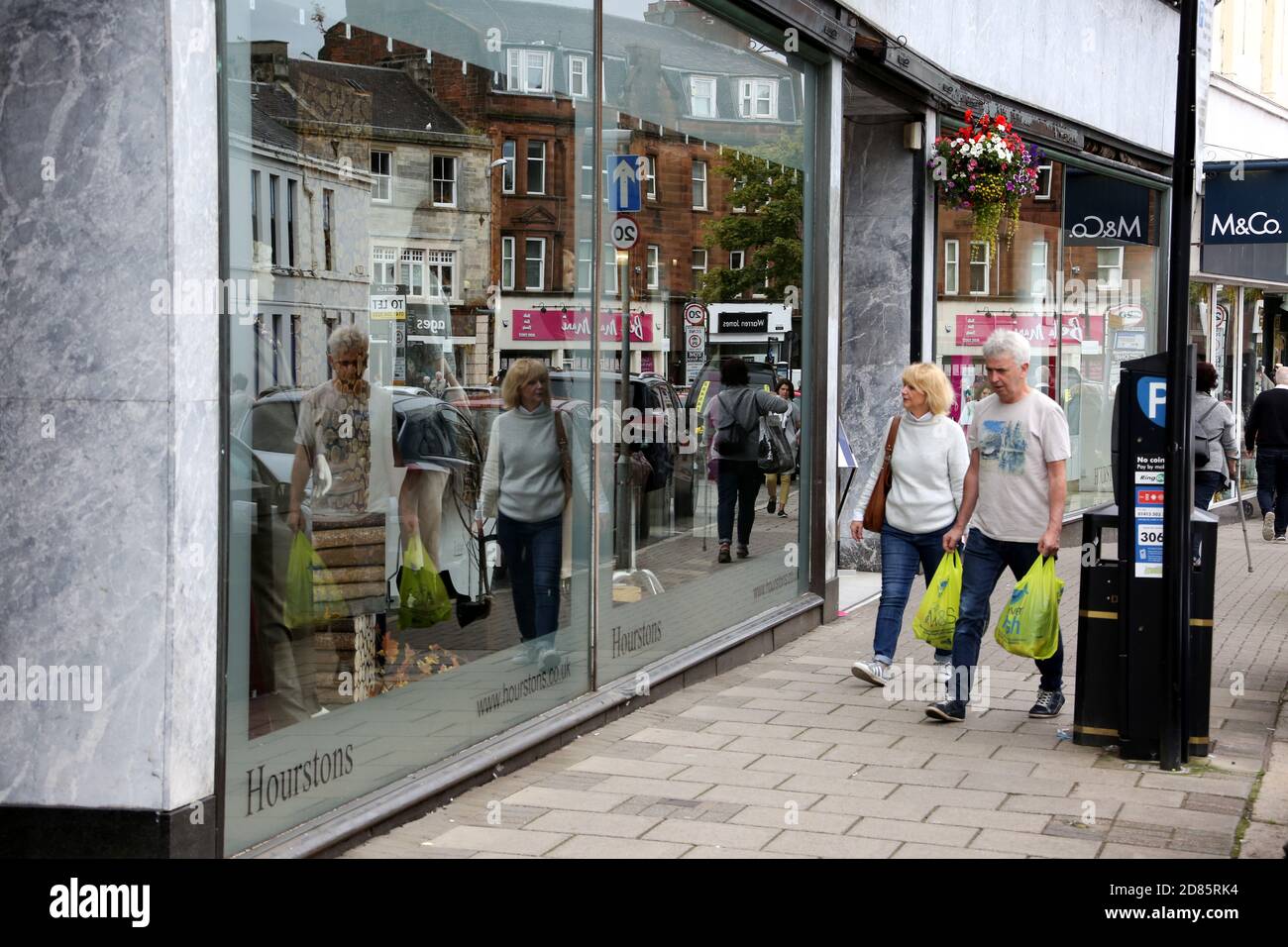 Ayr Town Centre,Ayrshire, Scotland UK shops retail people. Alloway ...