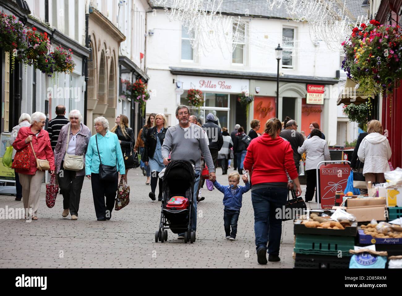 Ayr Town Centre,Ayrshire, Scotland UK shops retail people. Newmarket ...