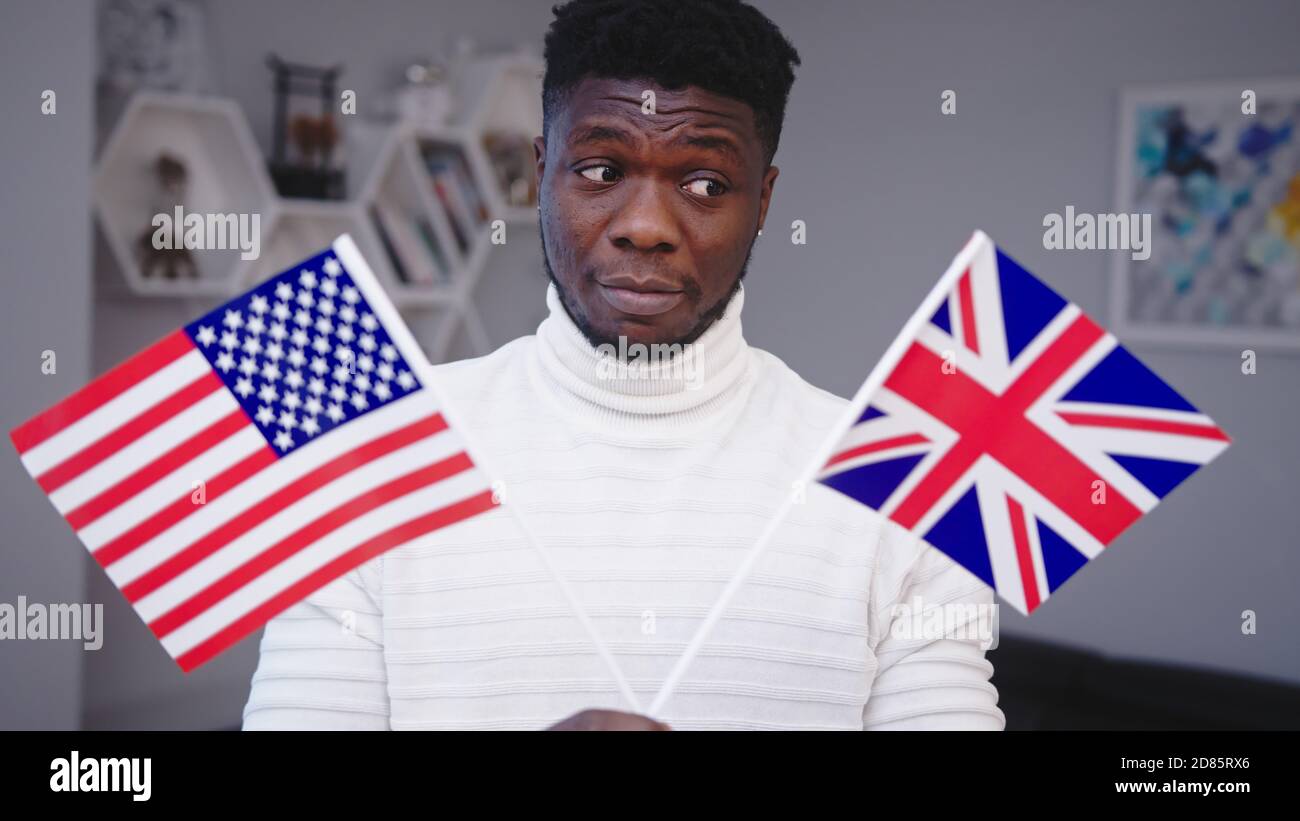 Confused british us flag hi-res stock photography and images - Alamy