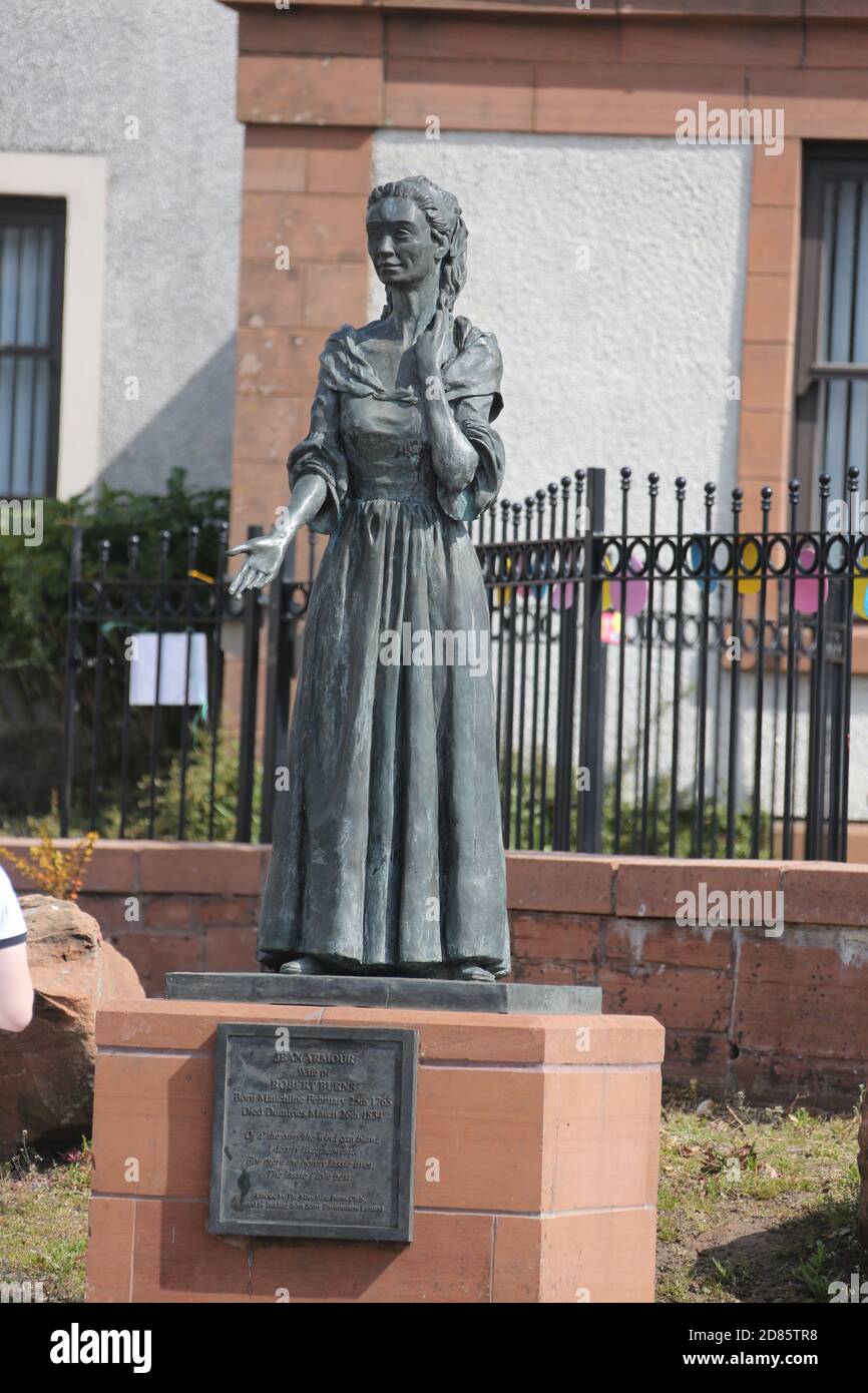 Mauchline, East Ayrshire, Scotland, UK, This statue is in tribute to ...