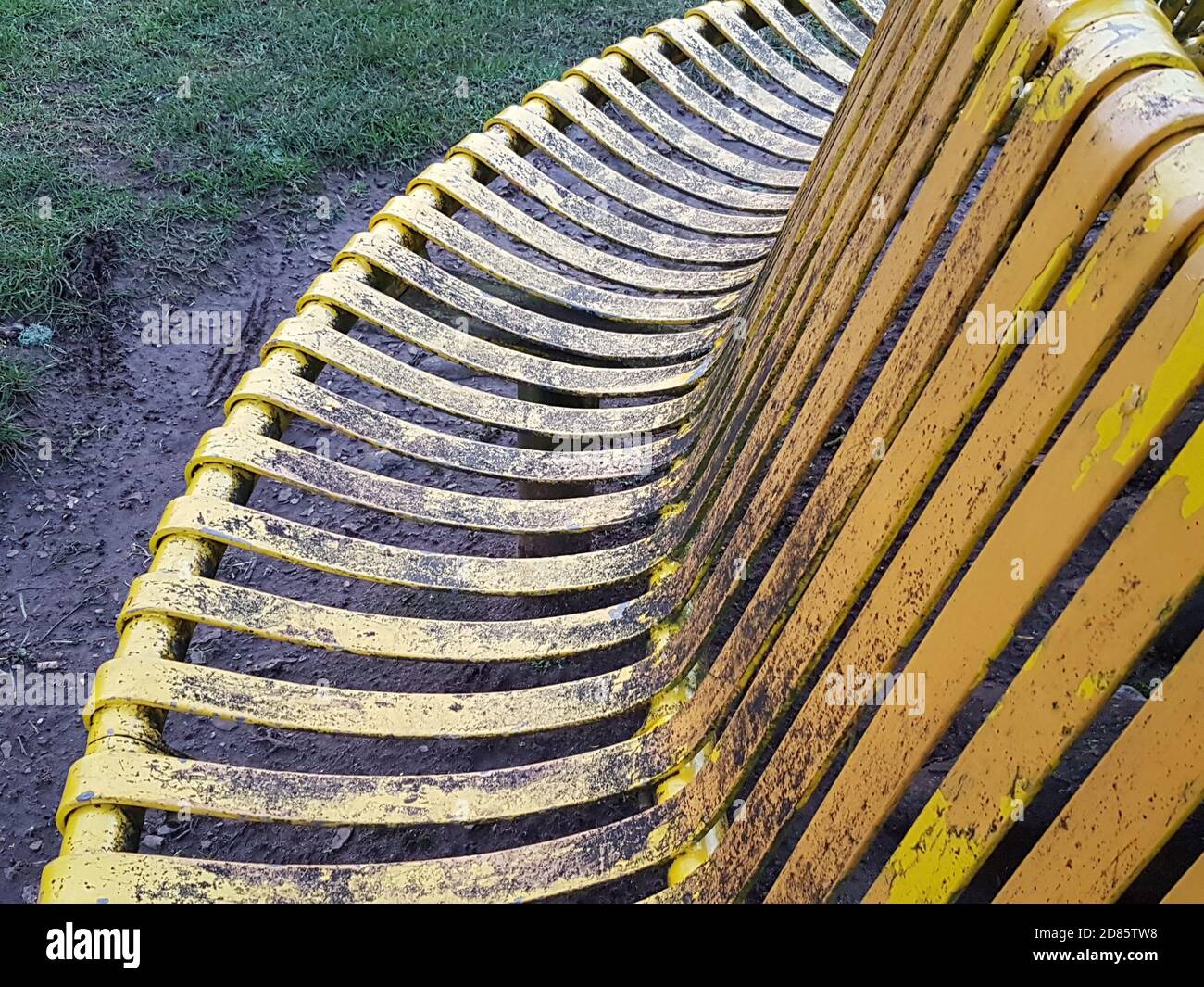 Metal bench around a tree hi-res stock photography and images - Alamy