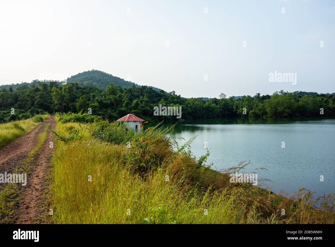 Scenic and secluded Moisal Dam in Rumbrem, Sanguem, Goa, India Stock ...